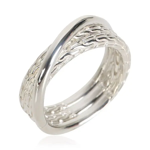 John Hardy Sterling Silver Classic Chain Crossover Ring