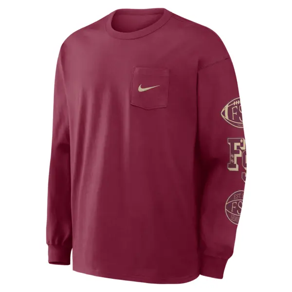 Nike Florida State Academic Max90 Pocket College Long-sleeve T-shirt - Red