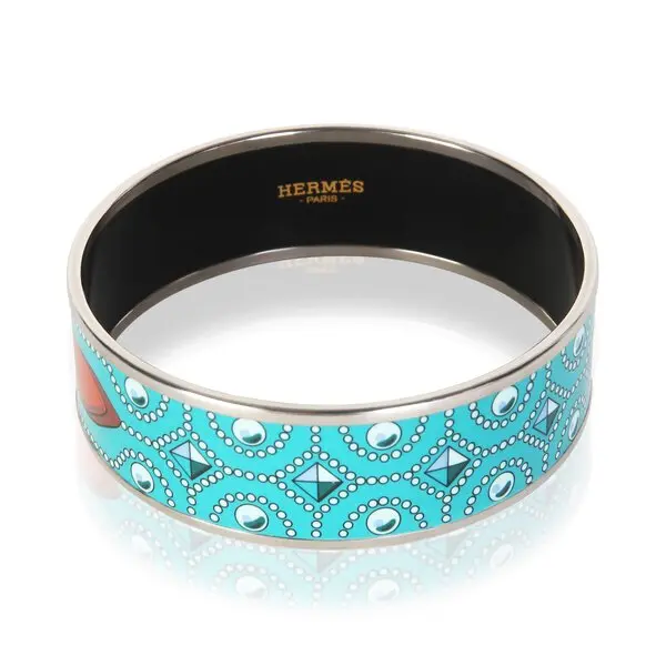 Hermès Collier De Chien Wide Enamel Bracelet - Palladium_plated