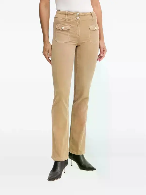 MORGAN Corduroy Button-detail Trousers