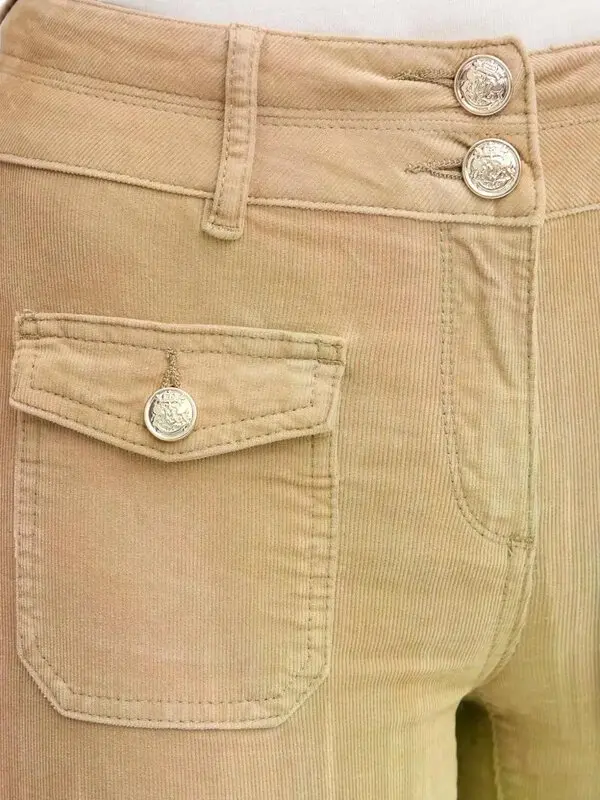 MORGAN Corduroy Button-detail Trousers