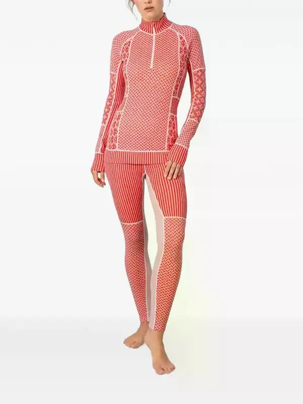 Kari Traa Smekker Rose Geometric-patterned Base Layer