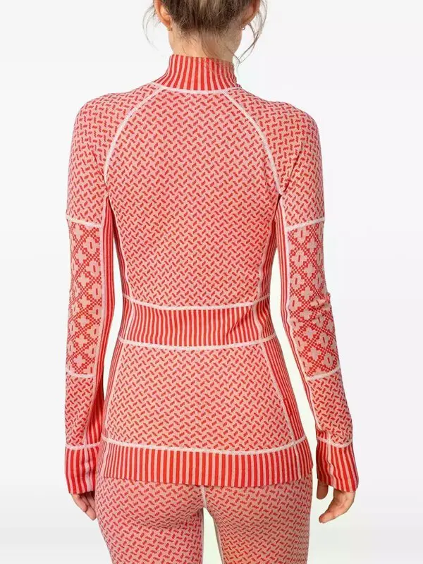 Kari Traa Smekker Rose Geometric-patterned Base Layer