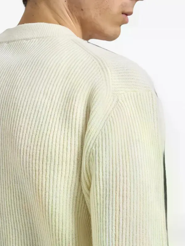 LES DEUX Crewneck Ribbed-knit Sweater