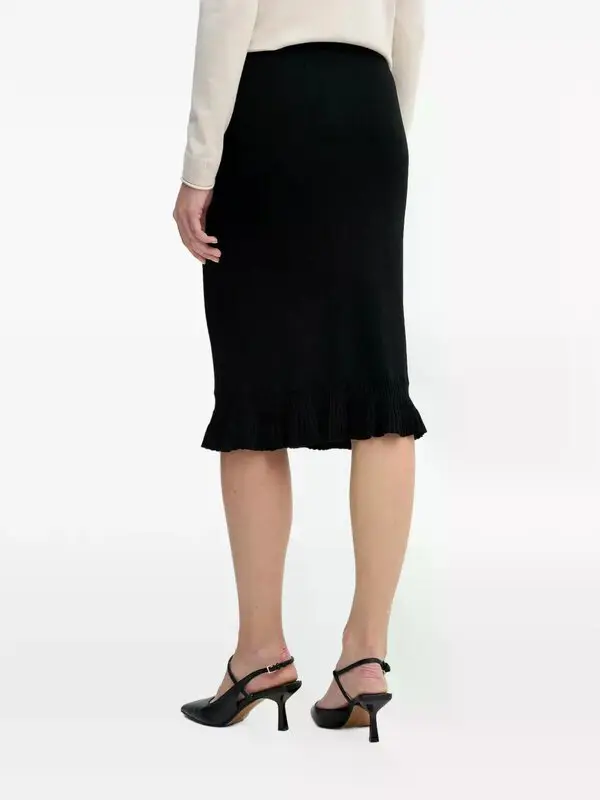 Sisley Ruffled-hem Midi Skirt