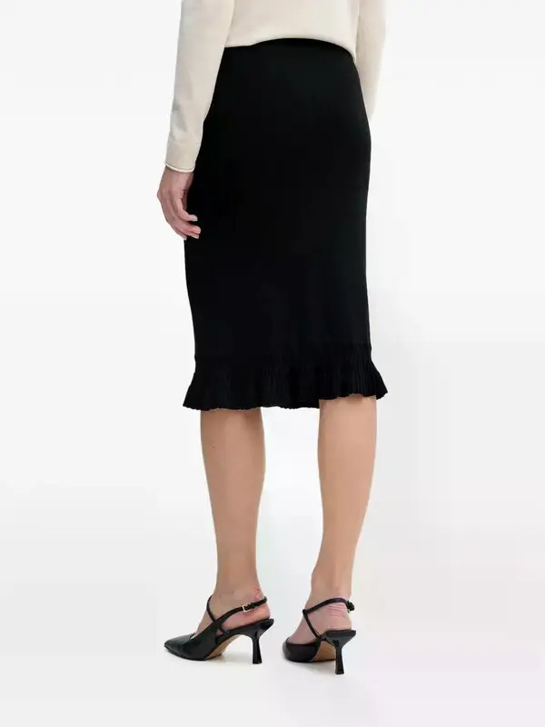 Sisley Ruffled-hem Midi Skirt