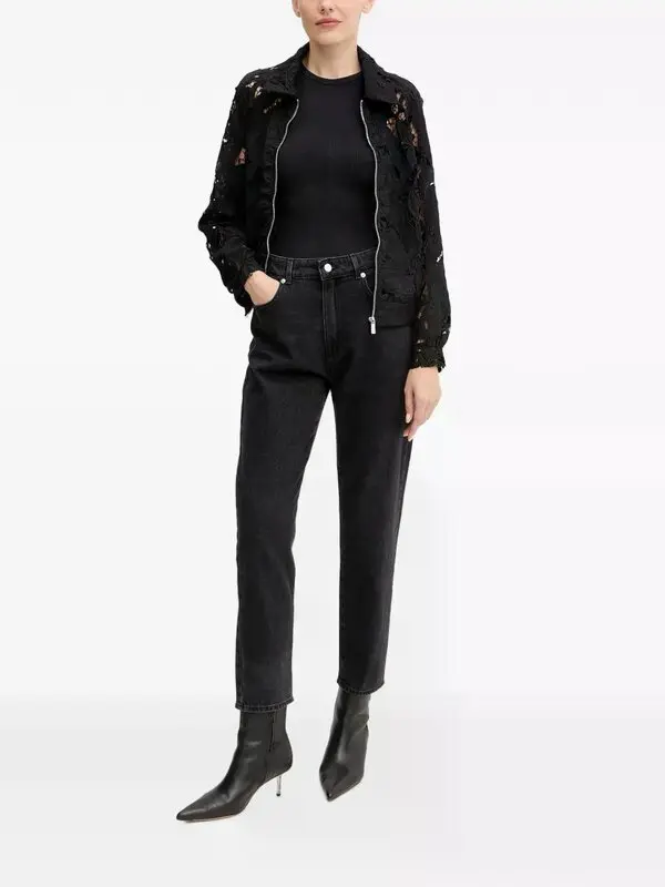 MORGAN Flower-lace Bomber Jacket
