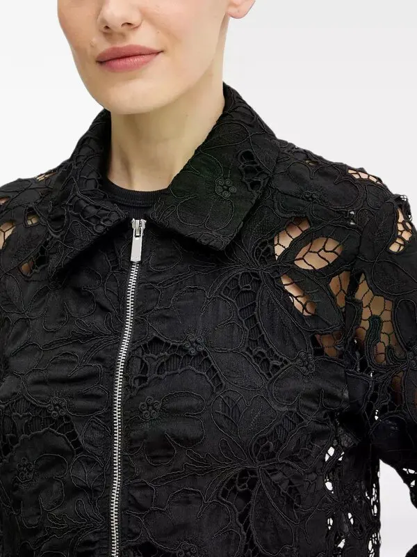 MORGAN Flower-lace Bomber Jacket