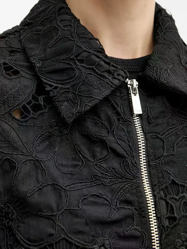 MORGAN Flower-lace Bomber Jacket