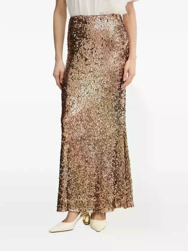 HAVEONE Sequin-embellished Maxi Skirt