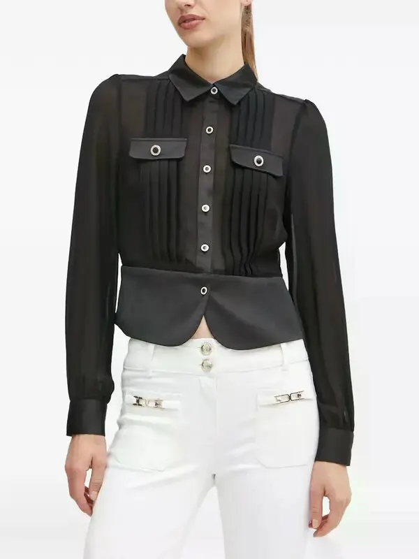 MORGAN Pleated Pocket Shirt