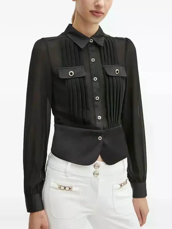 MORGAN Pleated Pocket Shirt