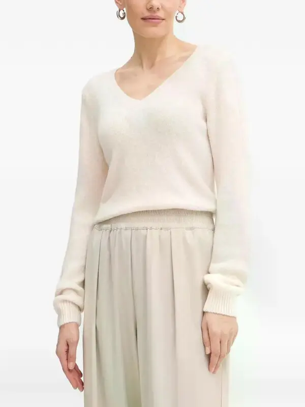 MORGAN Openwork V-neck Sweater
