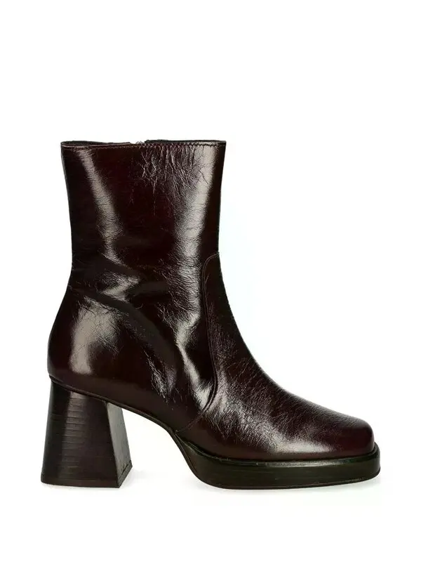 JONAK PARIS Brigand Platform Square-toe Boots - Brown