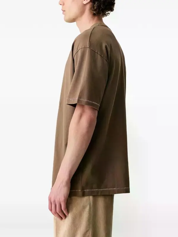 Drole De Monsieur Iris Embroidered Logo-patch T-shirt