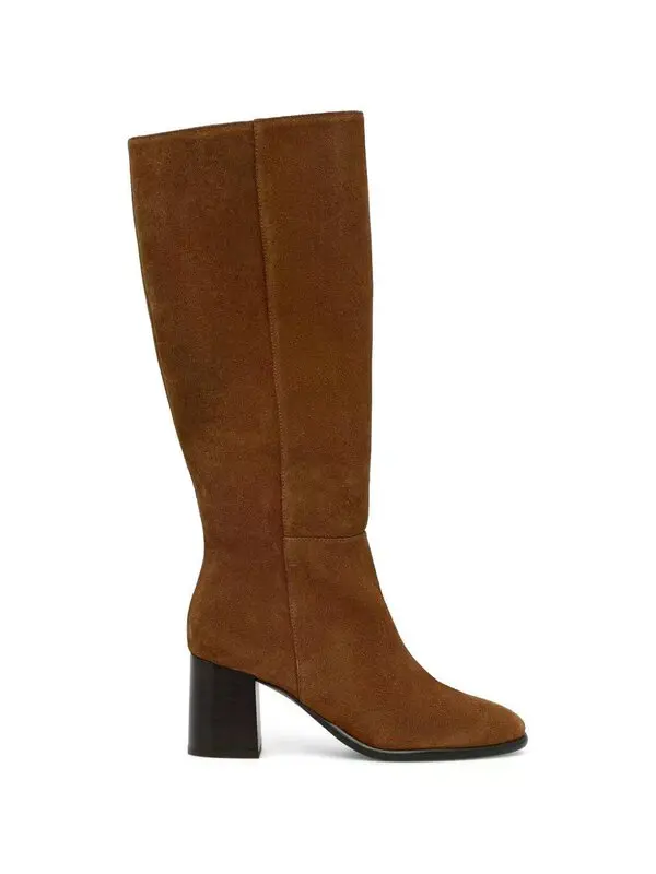 JONAK PARIS Dilia Croute Suede Block-heel Knee-high Boots