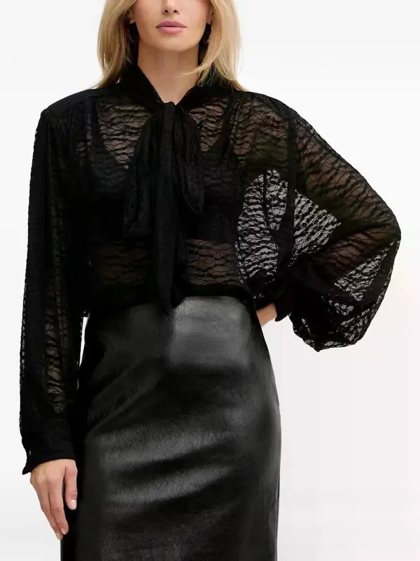 HAVEONE Lace Pussy-bow Blouse
