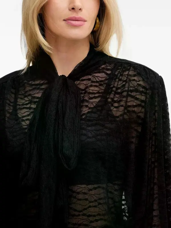 HAVEONE Lace Pussy-bow Blouse