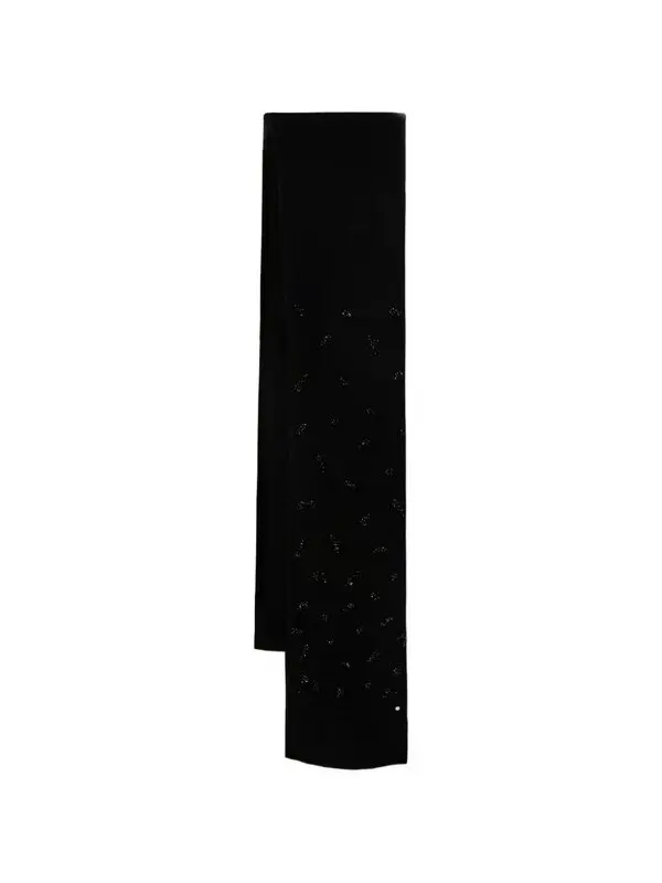 Armani Exchange Bead-embellished Knitted Scarf