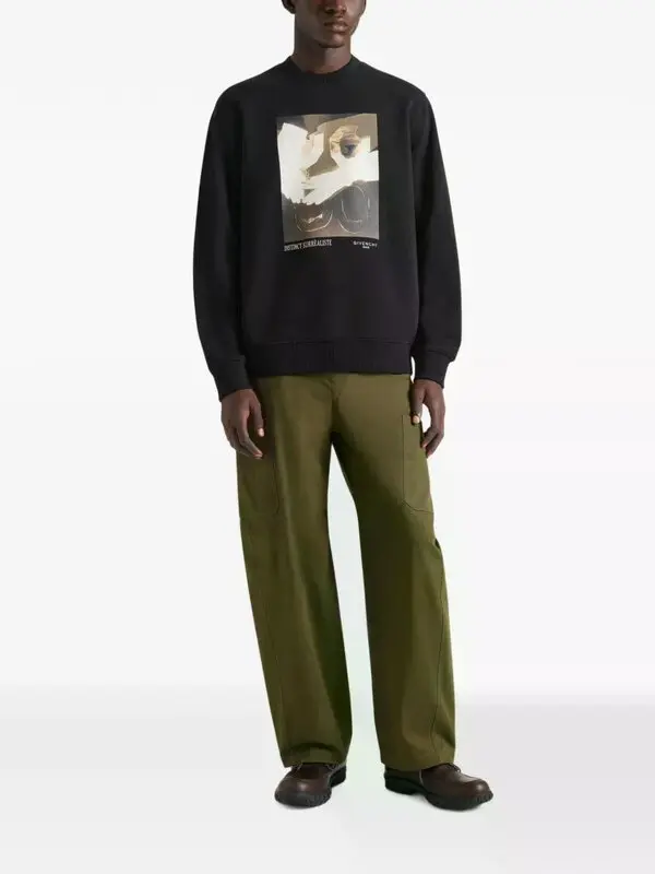 Givenchy Sweatshirt In Fleece With Surrealism Print
