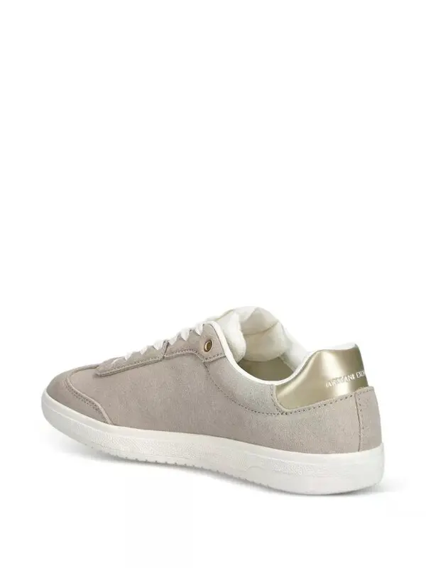 Armani Exchange Perforated Logo Sneakers - Neutrals