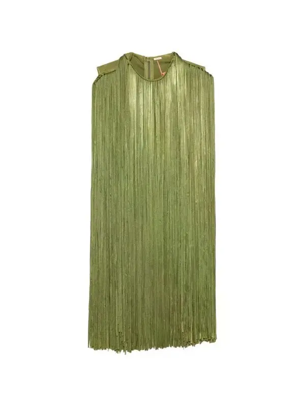 Cult Gaia Monica Fringe-embellished Mini Dress - Green