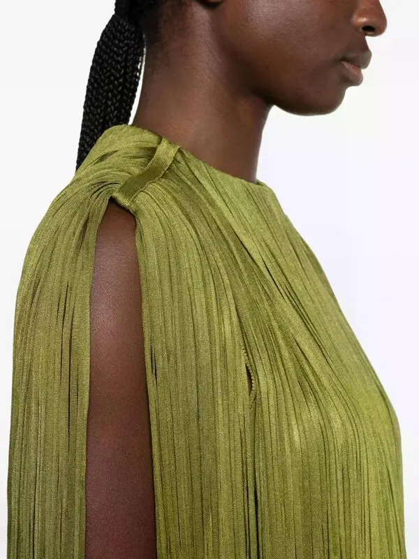 Cult Gaia Monica Fringe-embellished Mini Dress - Green