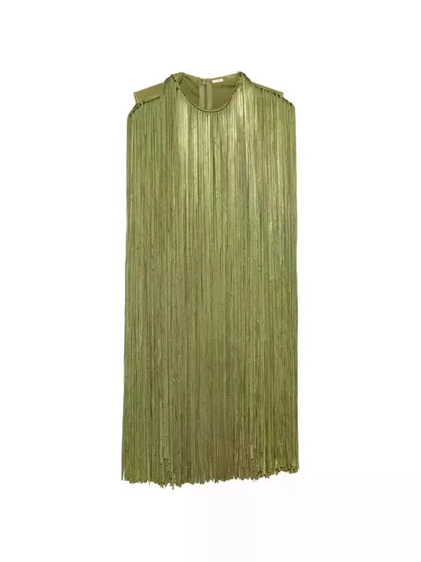 Cult Gaia Monica Fringe-embellished Mini Dress - Green