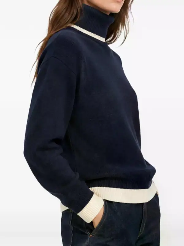 Seventy 19 70 Roll-neck Contrast-trim Sweater