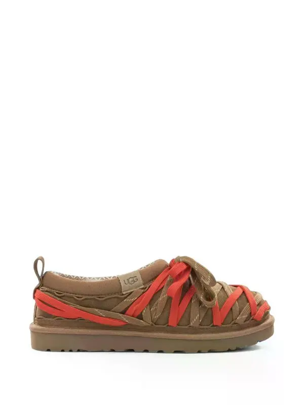 UGG Lace-up Suede Slippers