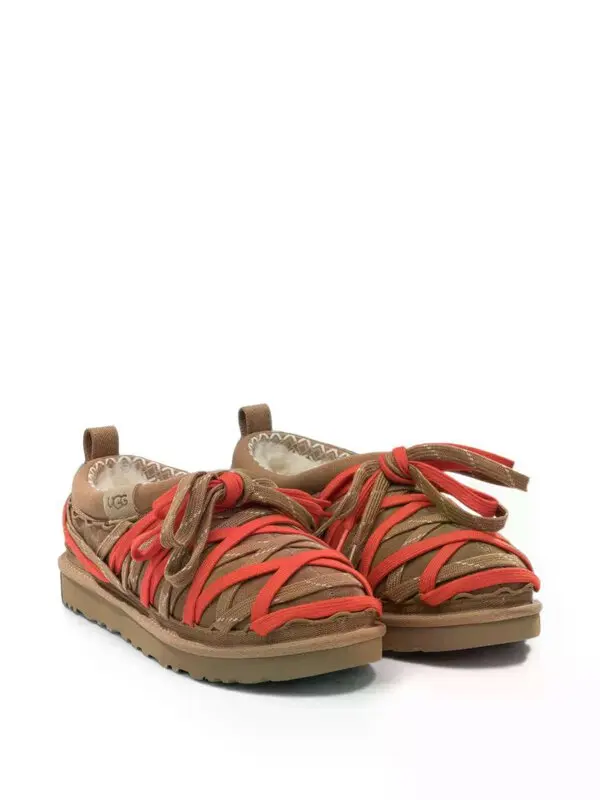 UGG Lace-up Suede Slippers