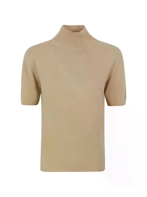 ALLUDE Short-sleeve High-neck T-shirt