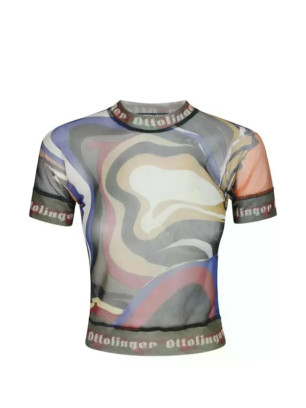 Ottolinger Psychedelic-print Mesh T-shirt