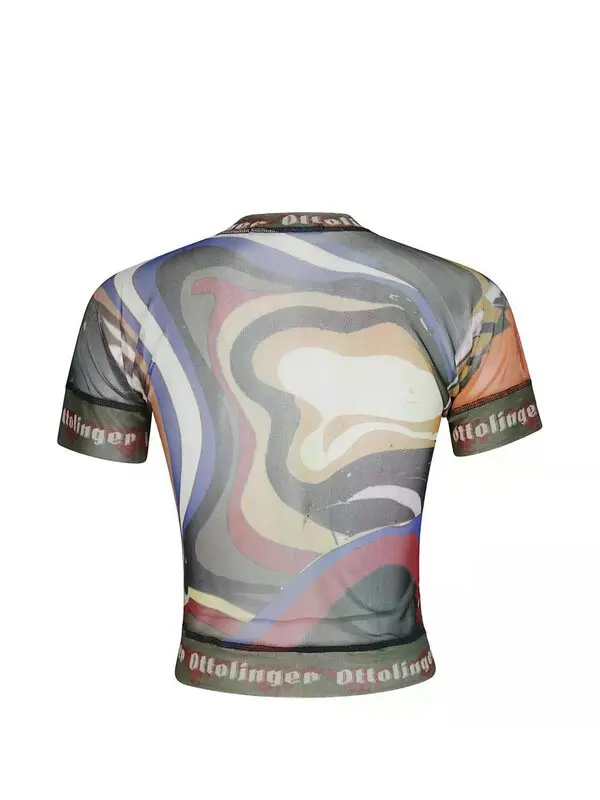 Ottolinger Psychedelic-print Mesh T-shirt