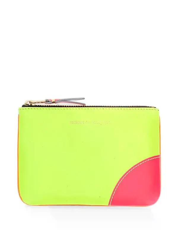 Play Comme Des Garcon Panelled Leather Zip Wallet