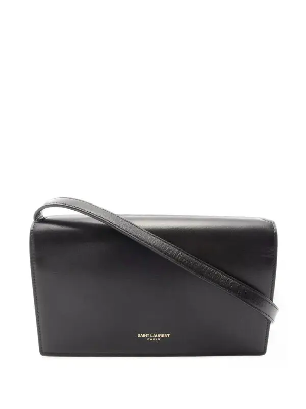Saint Laurent 2010s Leather Shoulder Bag - Black