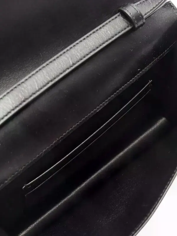 Saint Laurent 2010s Leather Shoulder Bag - Black