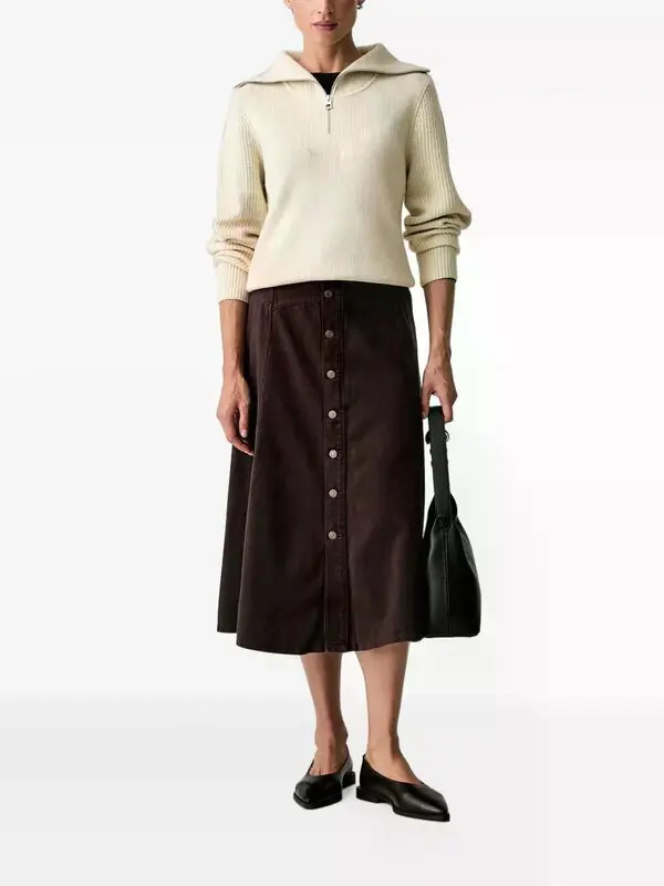 Marc O'polo Ribbed-knit Quarter-zip Sweater