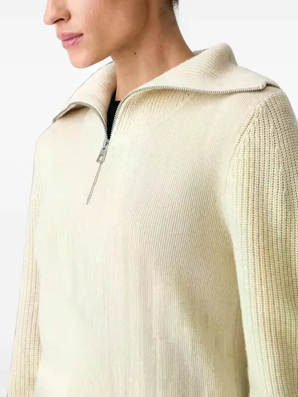 Marc O'polo Ribbed-knit Quarter-zip Sweater
