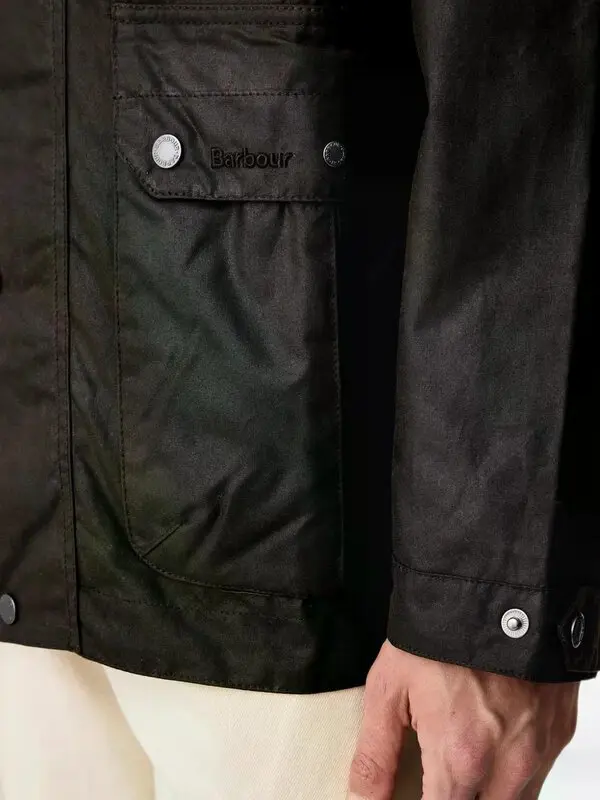Barbour Corduroy-collar Waxed Jacket