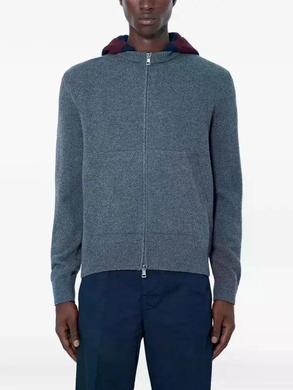 Moncler Knitted Zip-up Hoodie