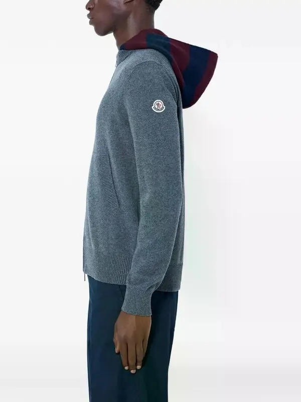 Moncler Knitted Zip-up Hoodie
