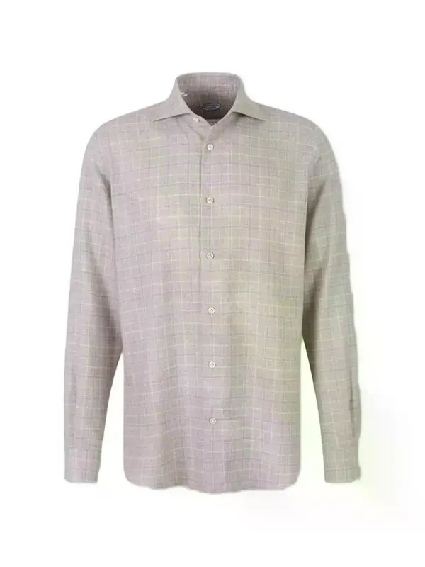 VINCENZO DI RUGGIERO Check-pattern Long-sleeve Shirt