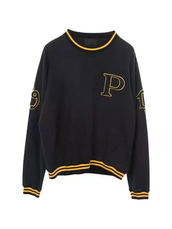 Prada 2010s College Logo-detail Sweatshirt