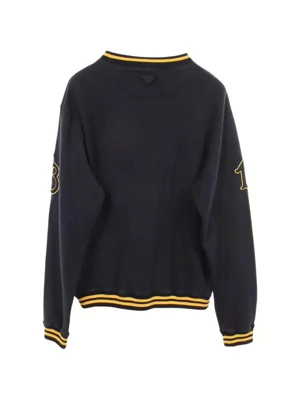 Prada 2010s College Logo-detail Sweatshirt