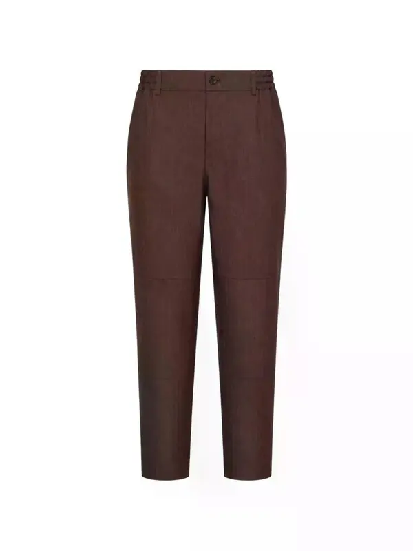Comme Des Garçons Herringbone Elasticated-waist Trousers