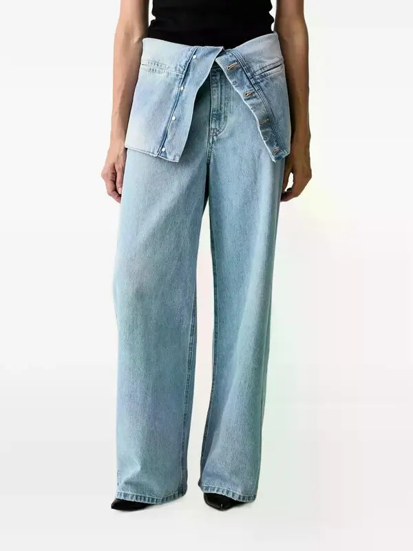 Axel Arigato Layered-detail Strapless Jumpsuit - Blue
