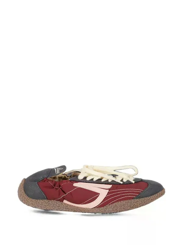 PURAAI 9.01 Corsa Leather-trim Low-top Sneakers - Red