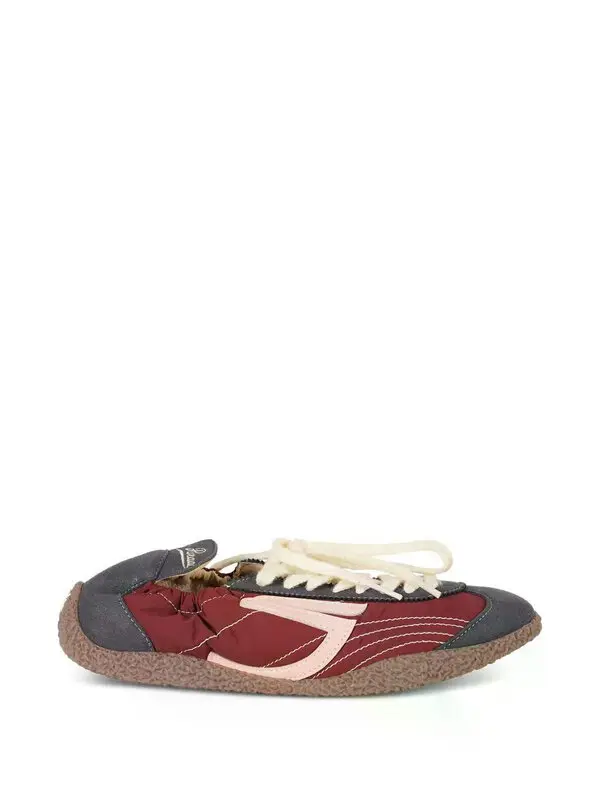 PURAAI 9.01 Corsa Leather-trim Low-top Sneakers - Red
