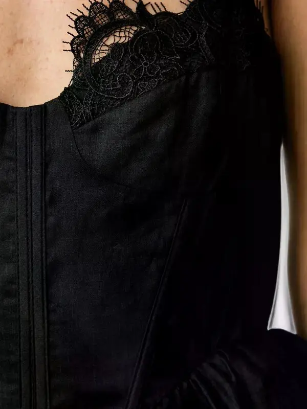 Bardot Ashta Lace-trim Corset Dress